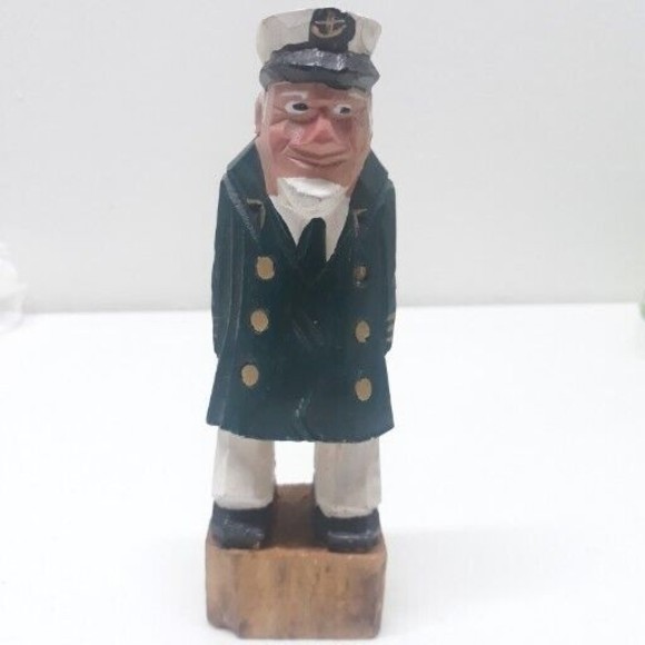 unbranded | Accents | Hand Carved Wooden Nautical Sea Captain Just ...